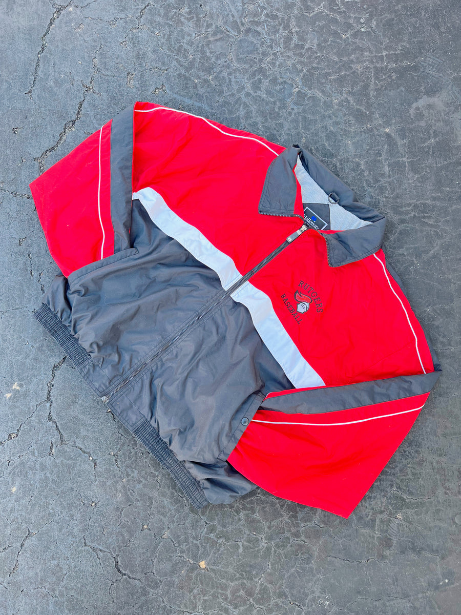 rutgers center zip up windbreaker – susoriginals